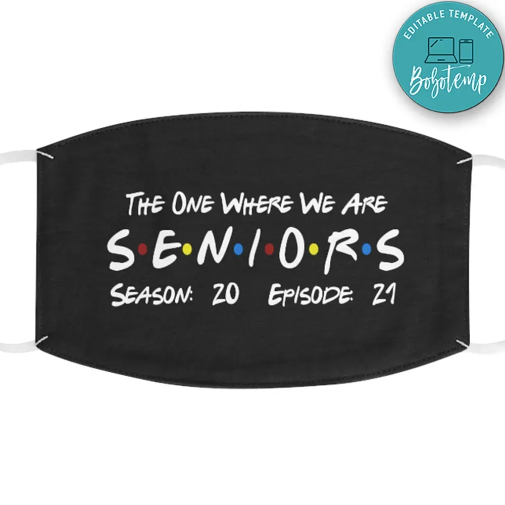 Seniors Class of 2021 Washable Face Mask | Bobotemp