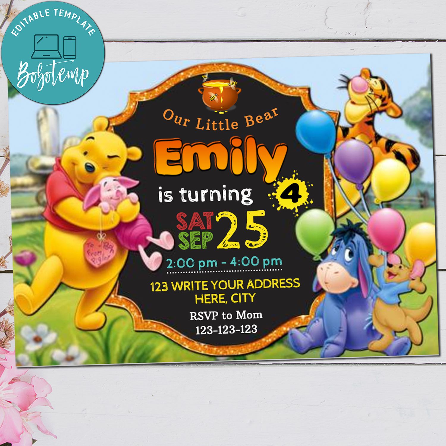 Winnie The Pooh Party Printables