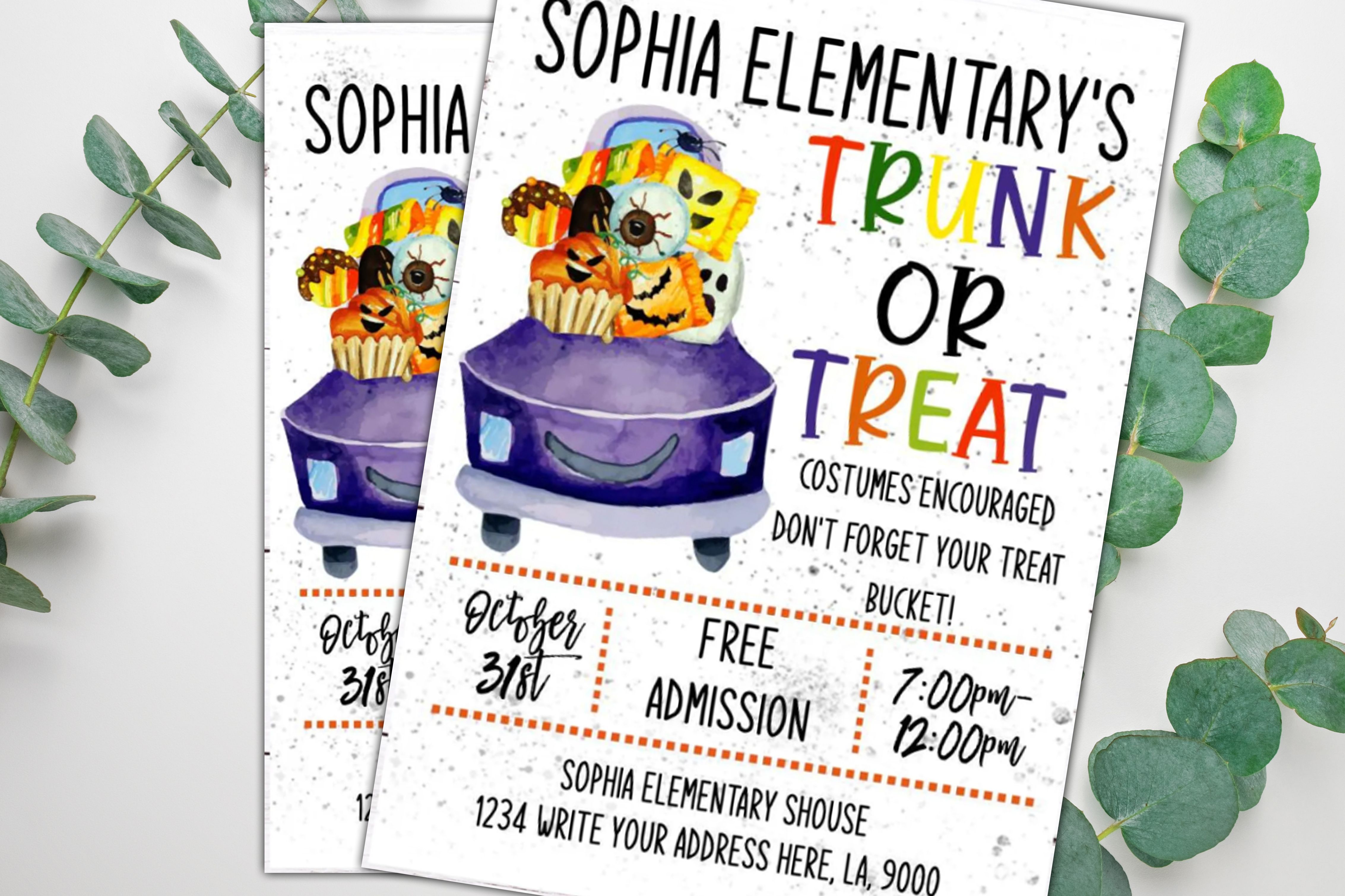Trunk Or Treat Flyer Template