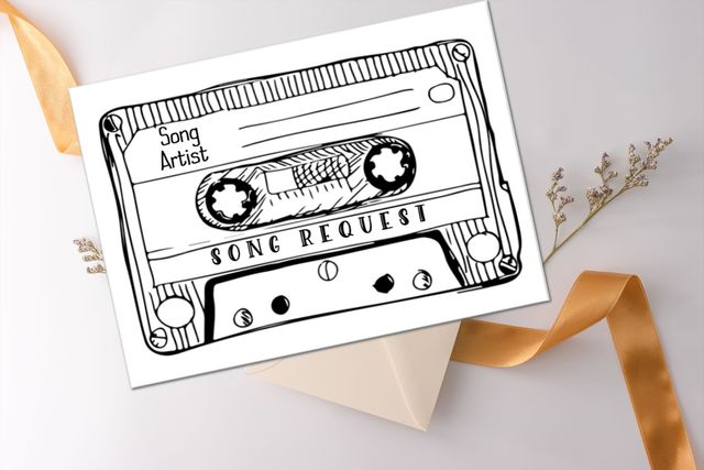Editable Wedding Song Request Cards - Instantly Personalize | Bobotemp