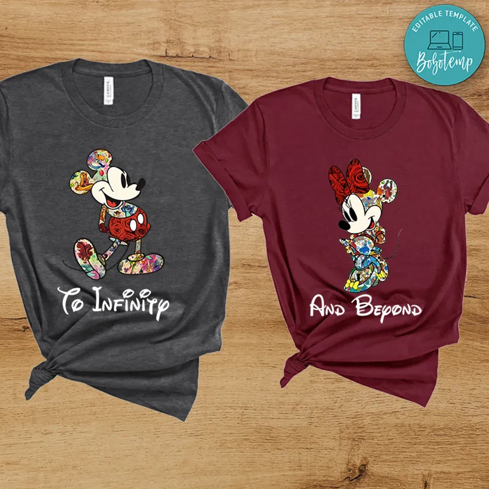 Couple Disney Shirts To Infinity and Beyond Shirts | Bobotemp