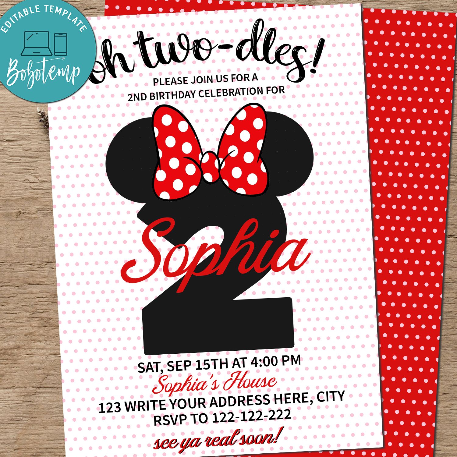 Oh Toodles Invitation Customizable Template For Girl Instant Down