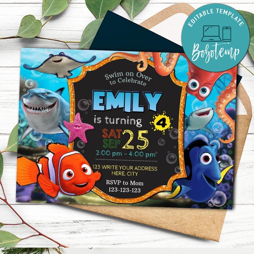 Finding Nemo Invitations