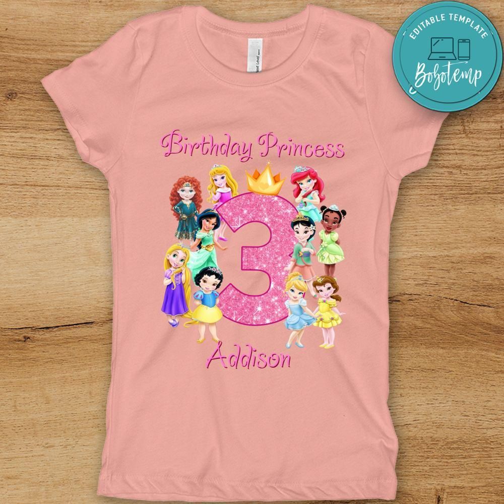 Disney Princess Birthday Shirts | Bobotemp