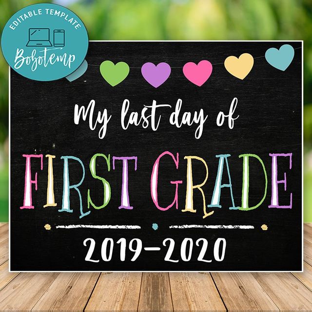 Create Your Own Custom Last Day of School Sign, Shirt Template | Bobotemp