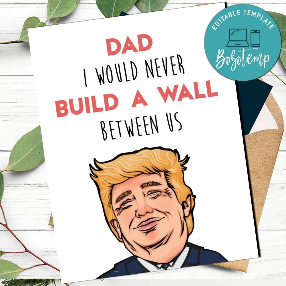Fathers Day Card Funny to Print at Home Instant Download | Bobotemp