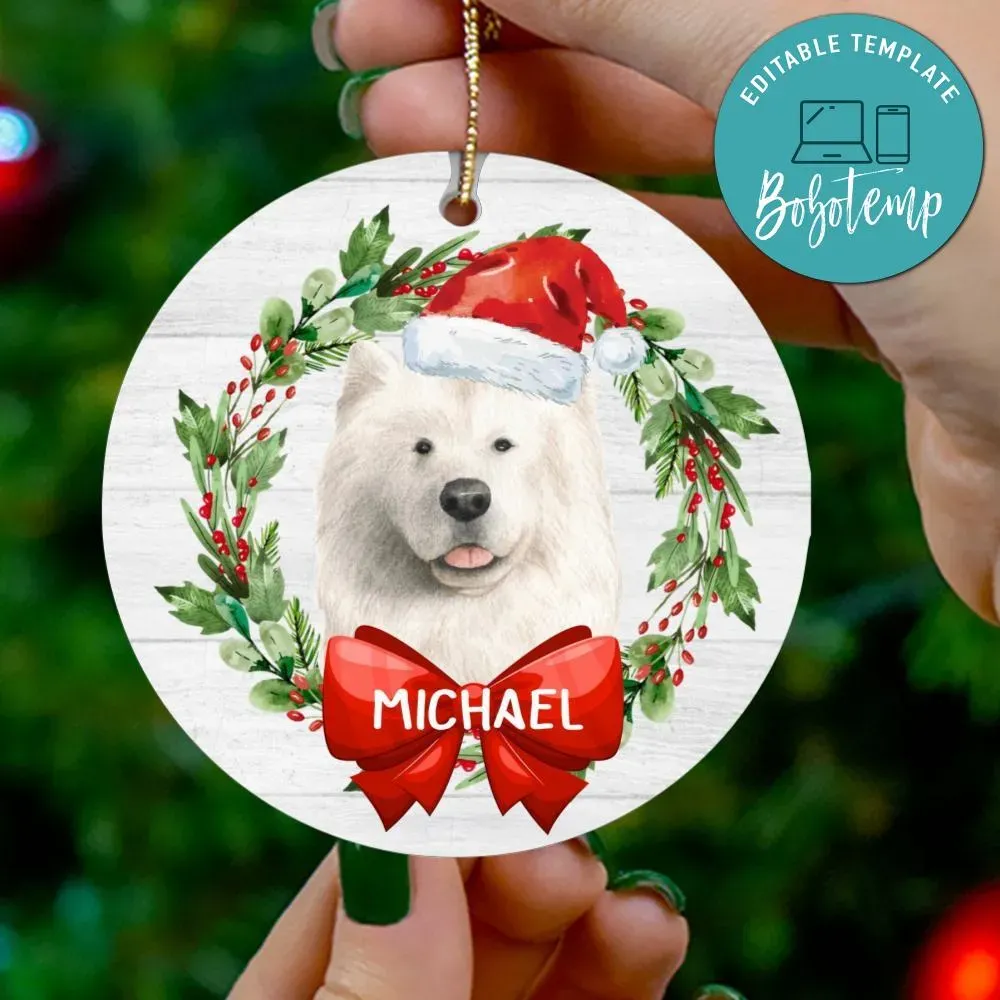 Samoyed Christmas Acrylic Ornament Gift | Bobotemp