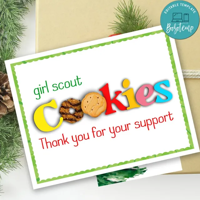 Girl Scout Cookie Thank You Printables