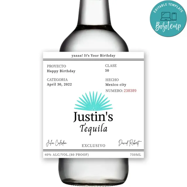 tequila label template