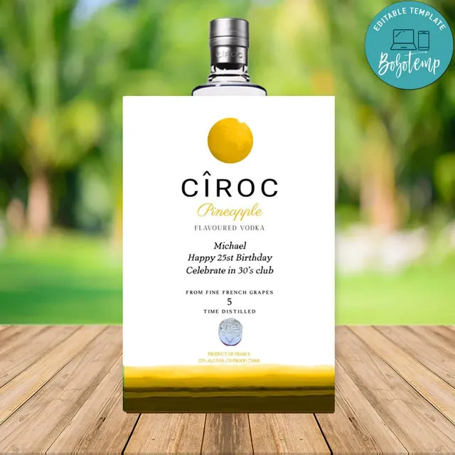 ciroc custom label