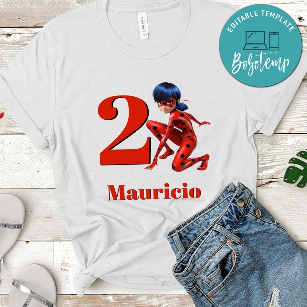 Miraculous Ladybug Birthday T-Shirt | Bobotemp