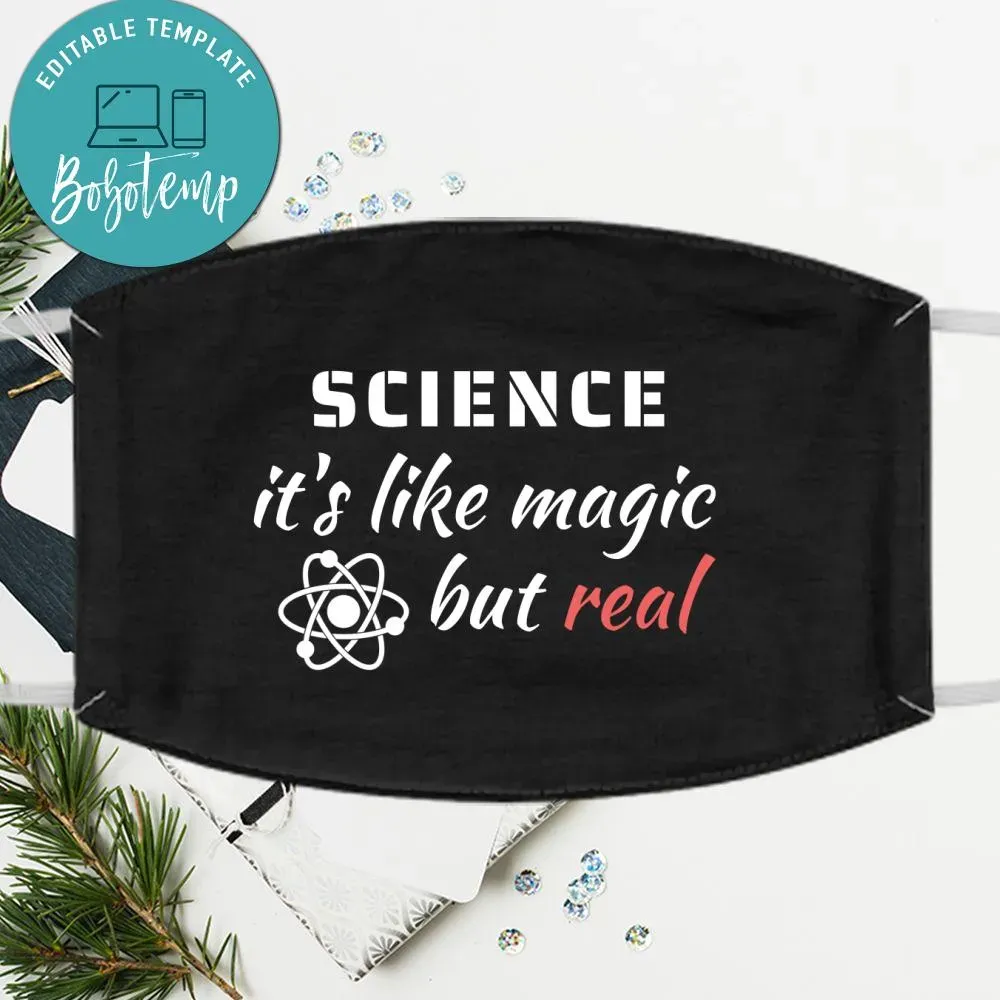 Science it's like magic but real Adults Face Mask Washable | Bobotemp