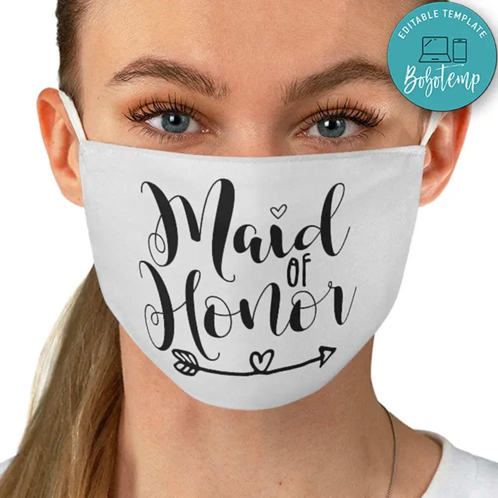 Maid of Honor Fabric Face Mask | Bobotemp