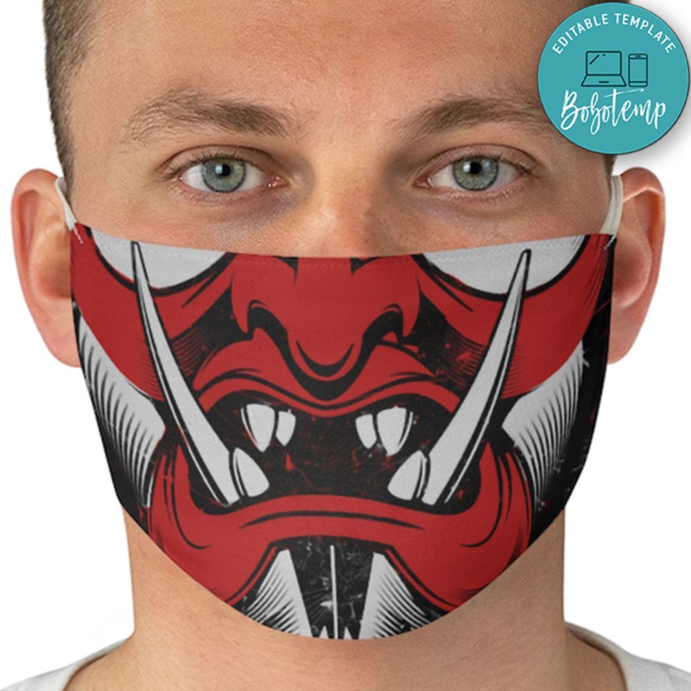 Japanese Oni Demon Fabric Face Mask | Bobotemp