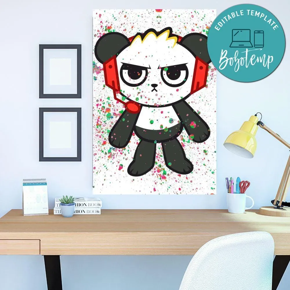 Ryans World Combo Panda Poster Digital File Printable DIY | Bobotemp Shop