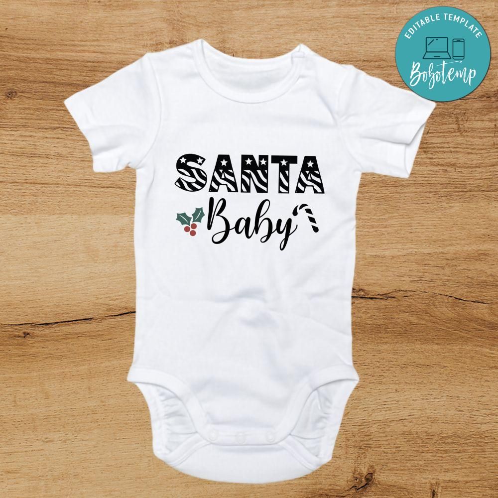 Christmas Santa Baby Bodysuit - Christmas Baby Shower Gift | Bobotemp Shop