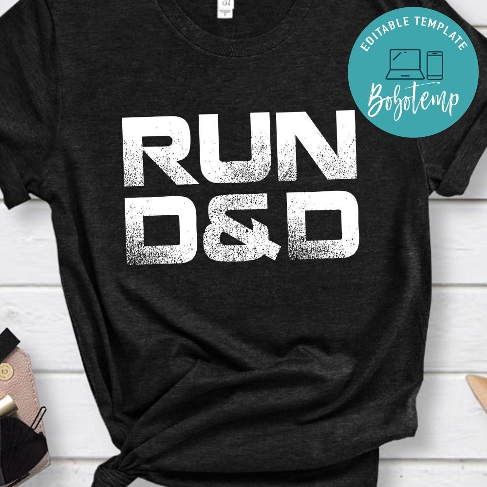 Run D&D dungeons and Dragons Inspired T-Shirt | Bobotemp