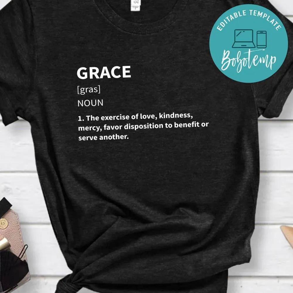 Grace definition Shirt - Grace changes everything Shirt | Bobotemp