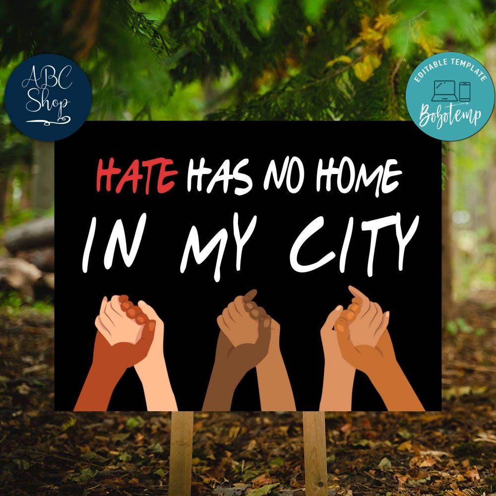 Printable Black Lives Matter Yard Sign Instant Download | Bobotemp