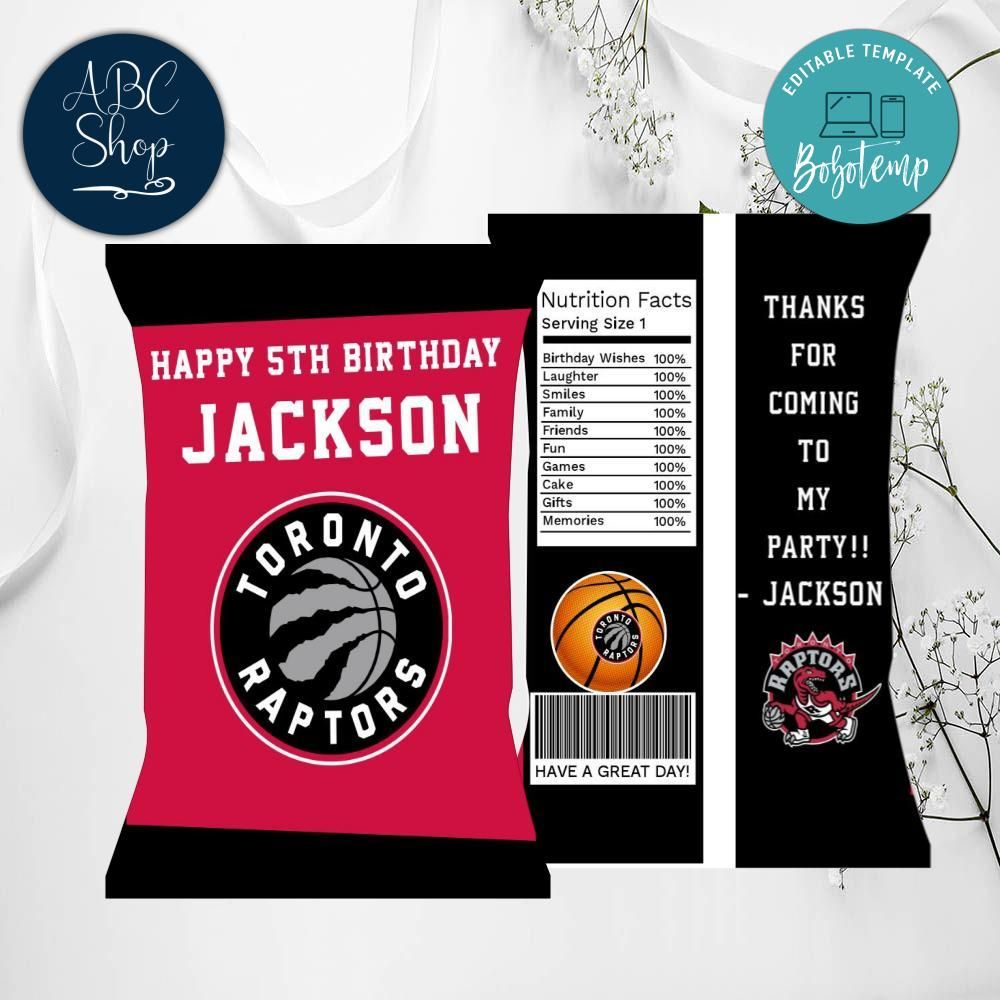 Toronto Raptors Chip Bags Digital File Printable Instant Download ...