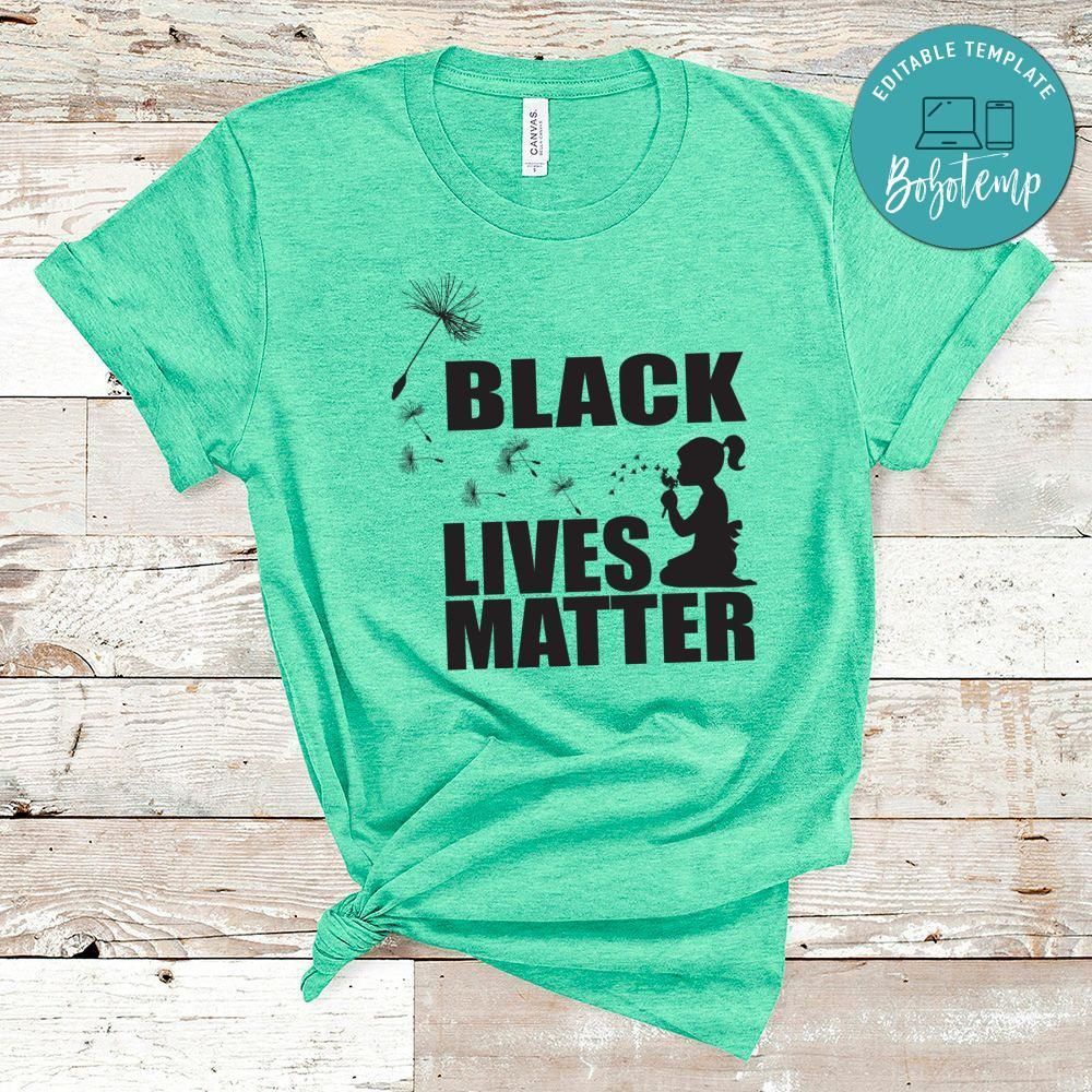 Black Lives Matter Dandelion Girl Shirt Bobotemp