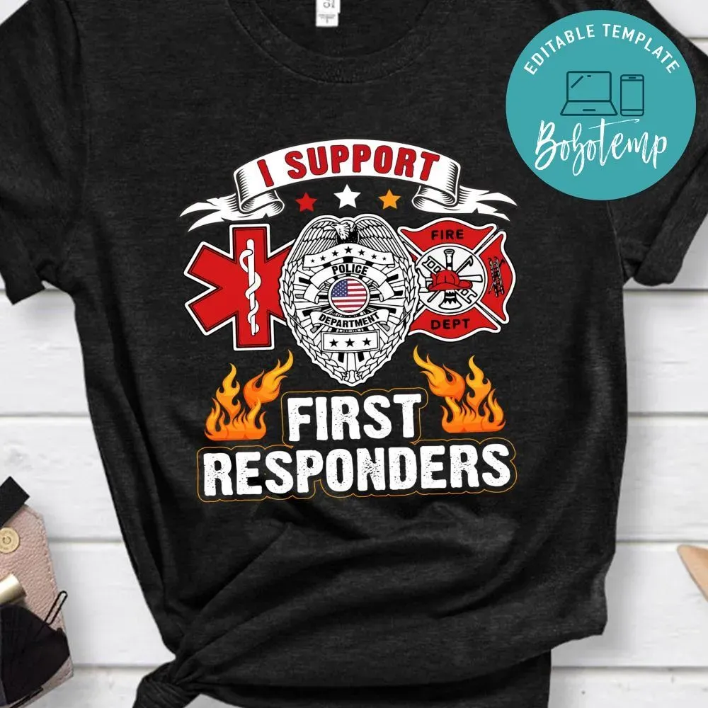 First Responders Fire Fighter Shirt | Bobotemp