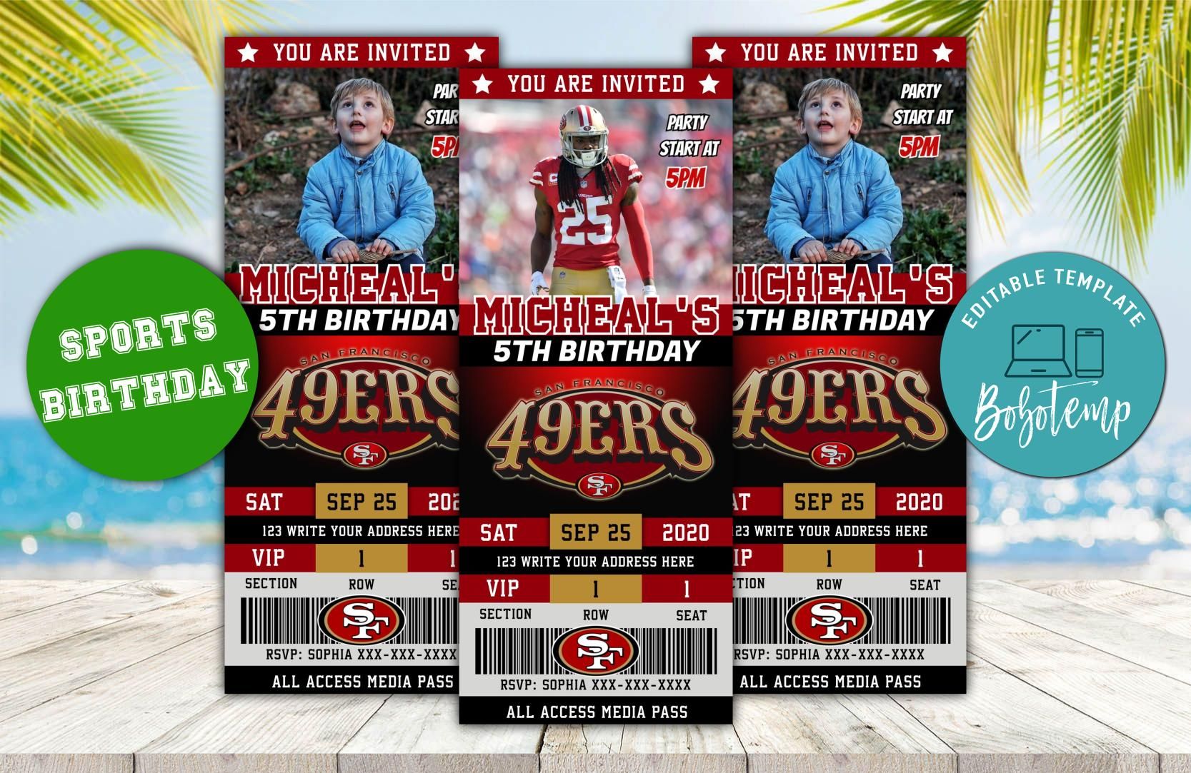 editable-san-francisco-49ers-birthday-ticket-invites-diy-bobotemp