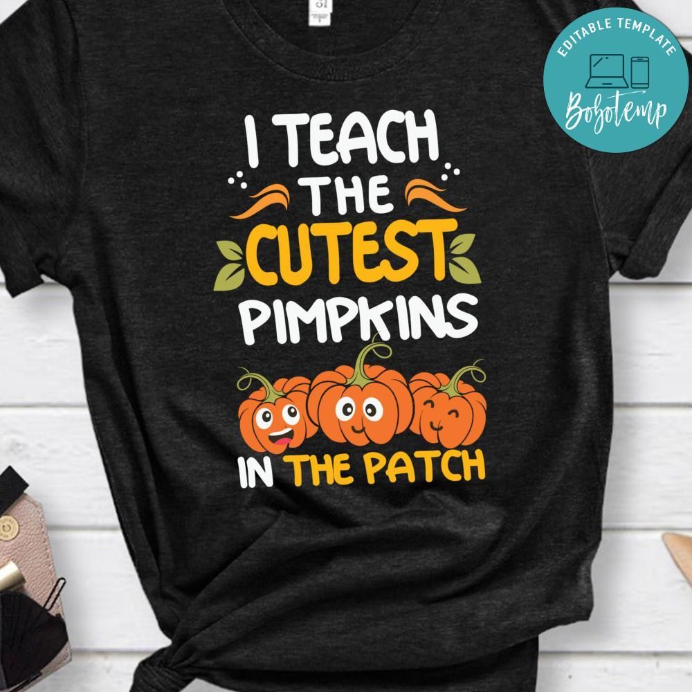 Halloween Pre K Teacher Cutest Pumpkins Shirt | Bobotemp