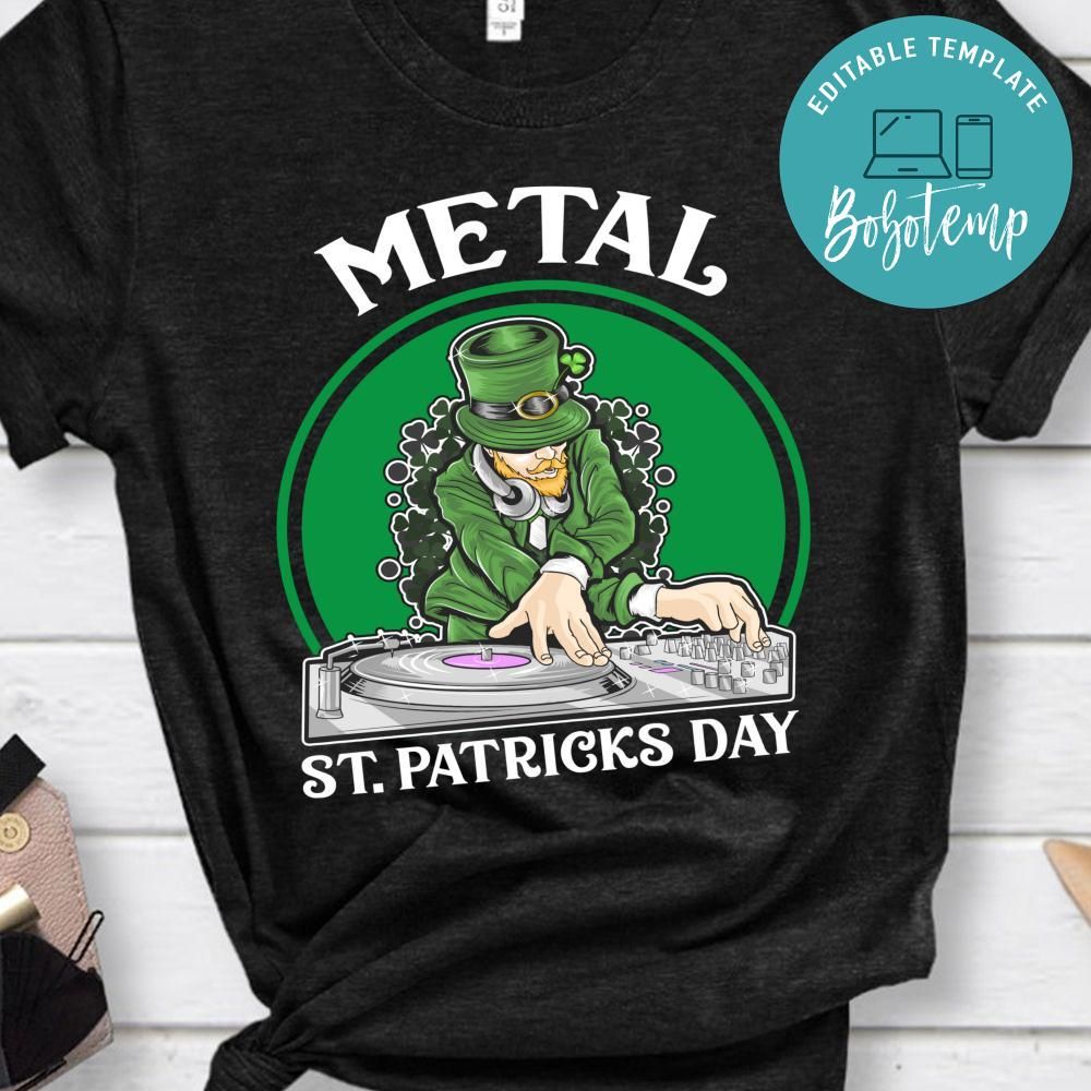 Metal St.patricks Day Shirt | Createpartylabels
