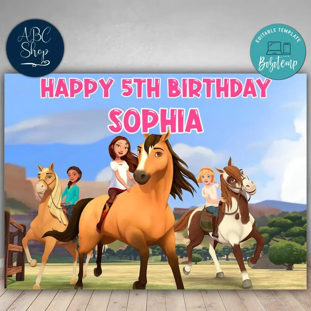 Printable Spirit Riding Fr Backdrop Digital File Instant Download ...