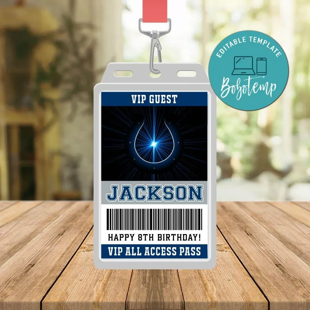 Indianapolis Colts Vip Pass Birthday Instant Download | Bobotemp