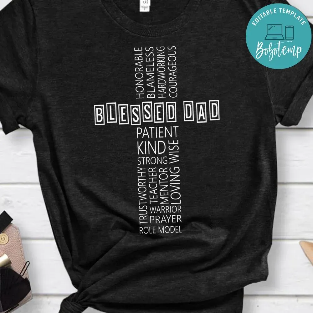 Christian Dad Cross Father's Day Shirt | Bobotemp