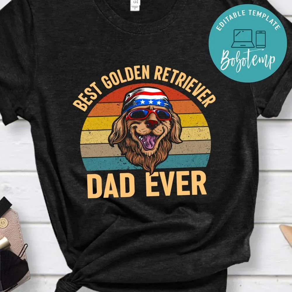 Best Golden Retriever Dad Ever T-shirts | Bobotemp