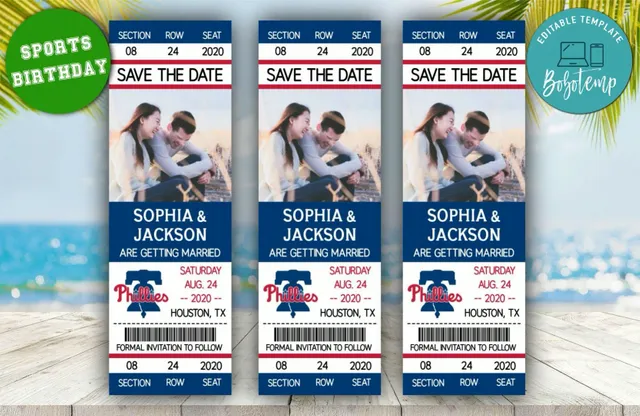 Phillies Printable Invitations North10 Philadelphia