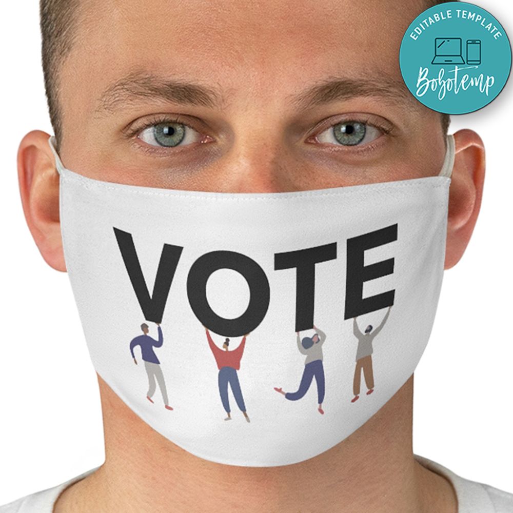 Vote 2020 Election Fabric Face Mask | Bobotemp
