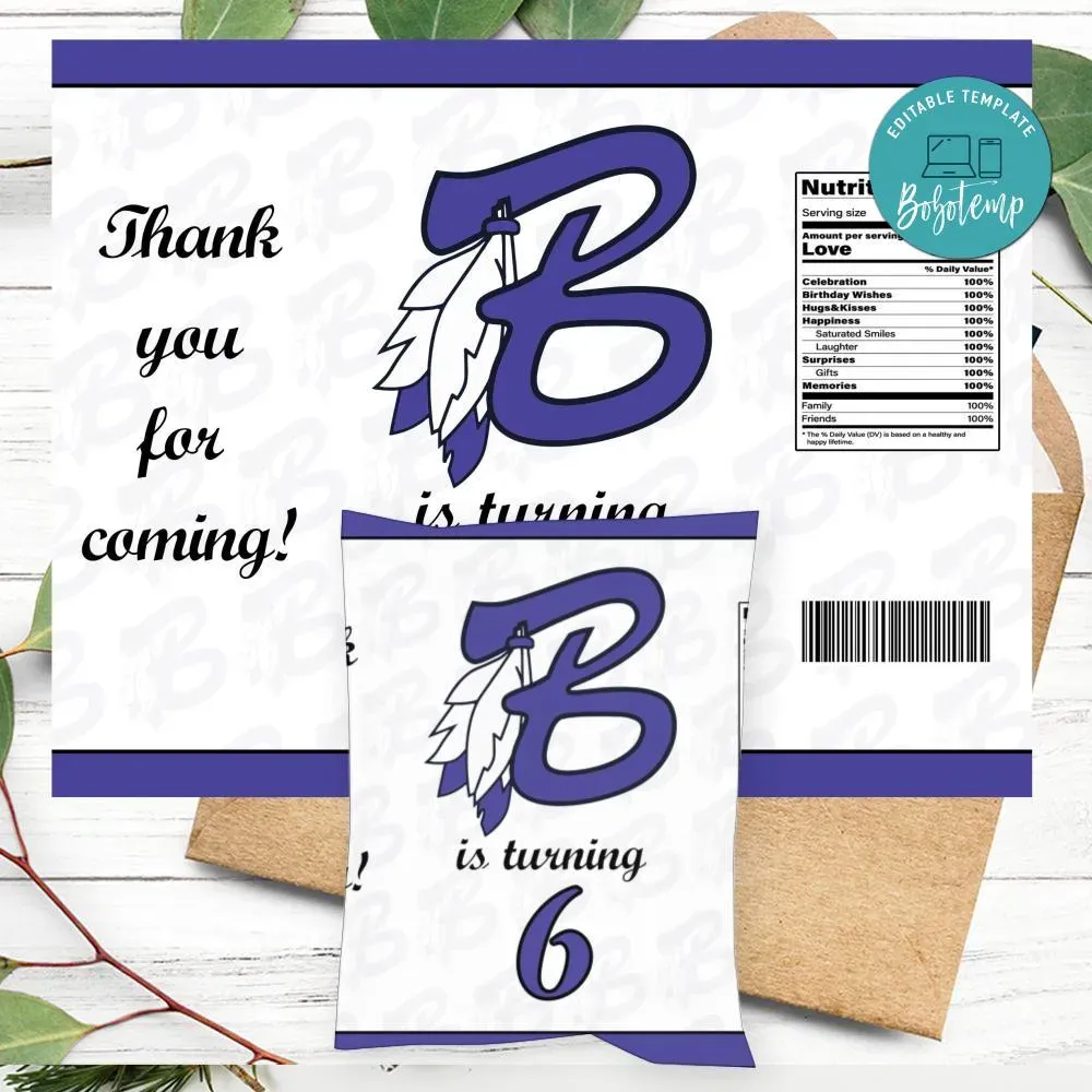 SJ Braves Travel Baseball & Softball Birthday Chip Bag DIY | Bobotemp