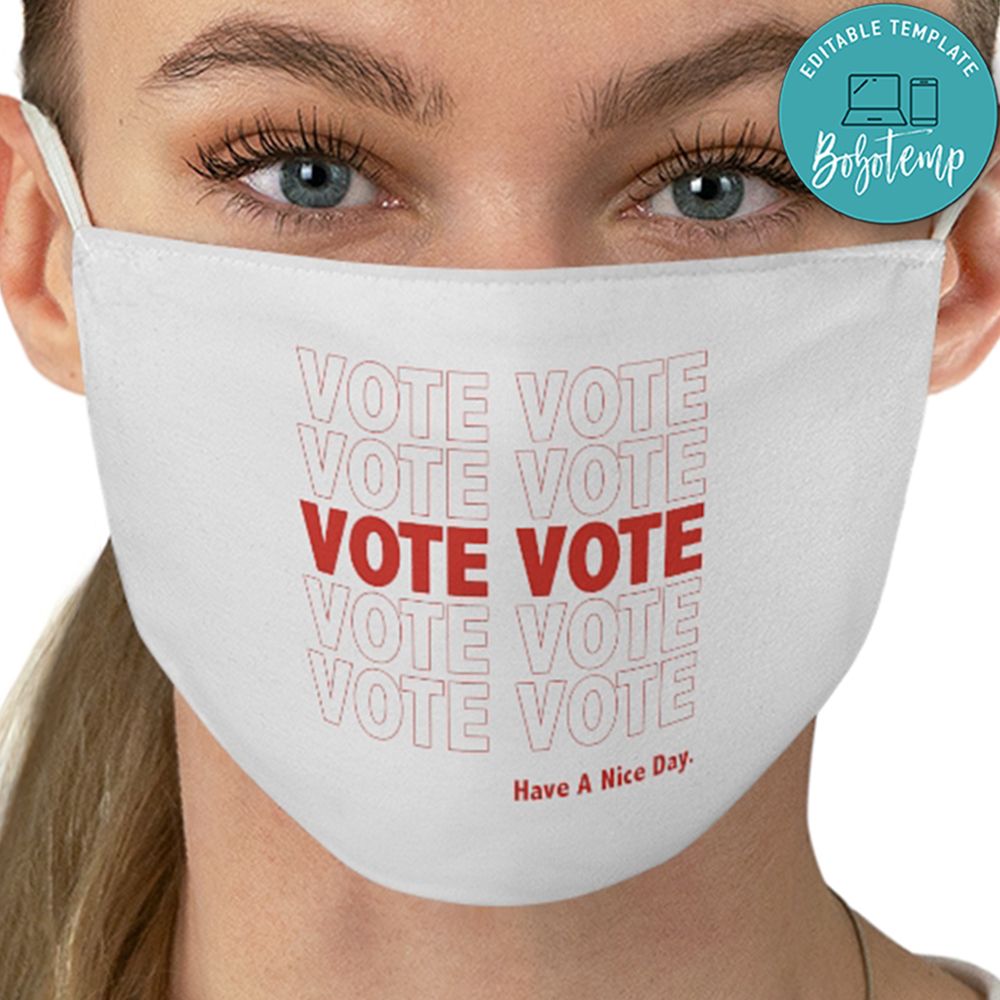 Vote 2020 Election Shirt for Men or Women Fabric Face Mask | Bobotemp
