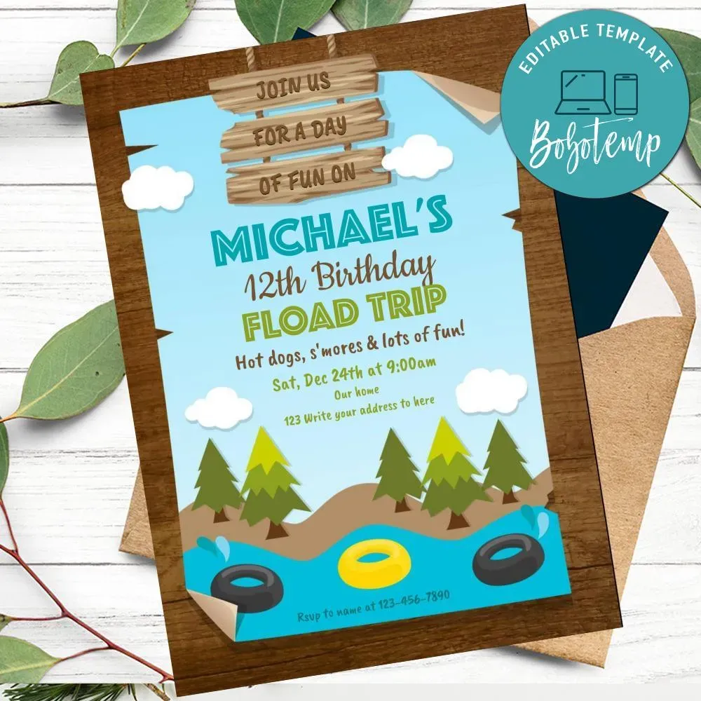 Float Trip Flyer Customizable Template | Bobotemp