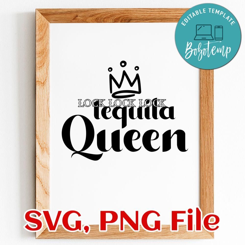 Tequila Queen SVG PNG file template | Bobotemp