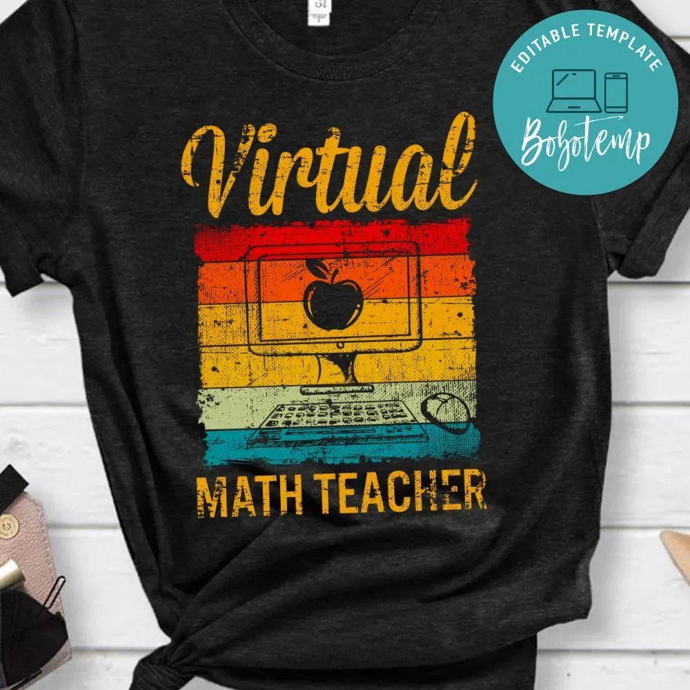 Virtual math teacher Distance Learning Back to School PNG file template ...