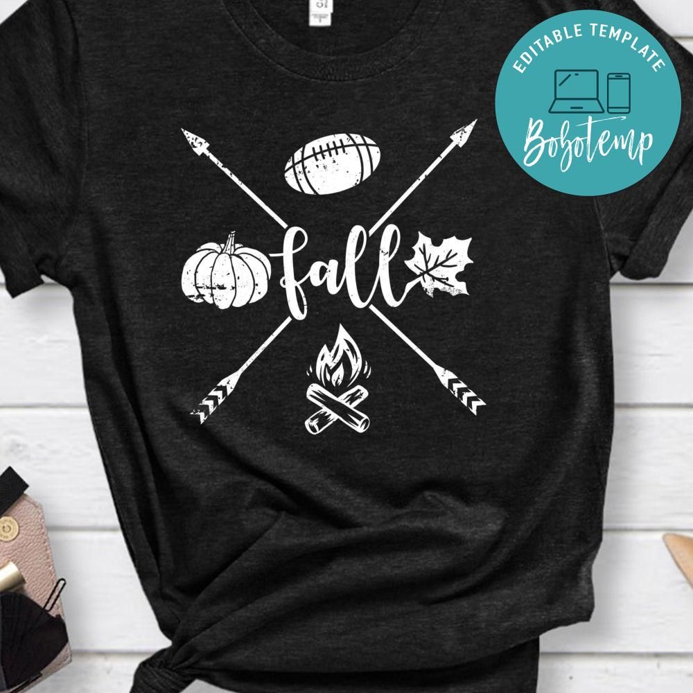 Fall Pumpkin Football T-Shirt | Bobotemp