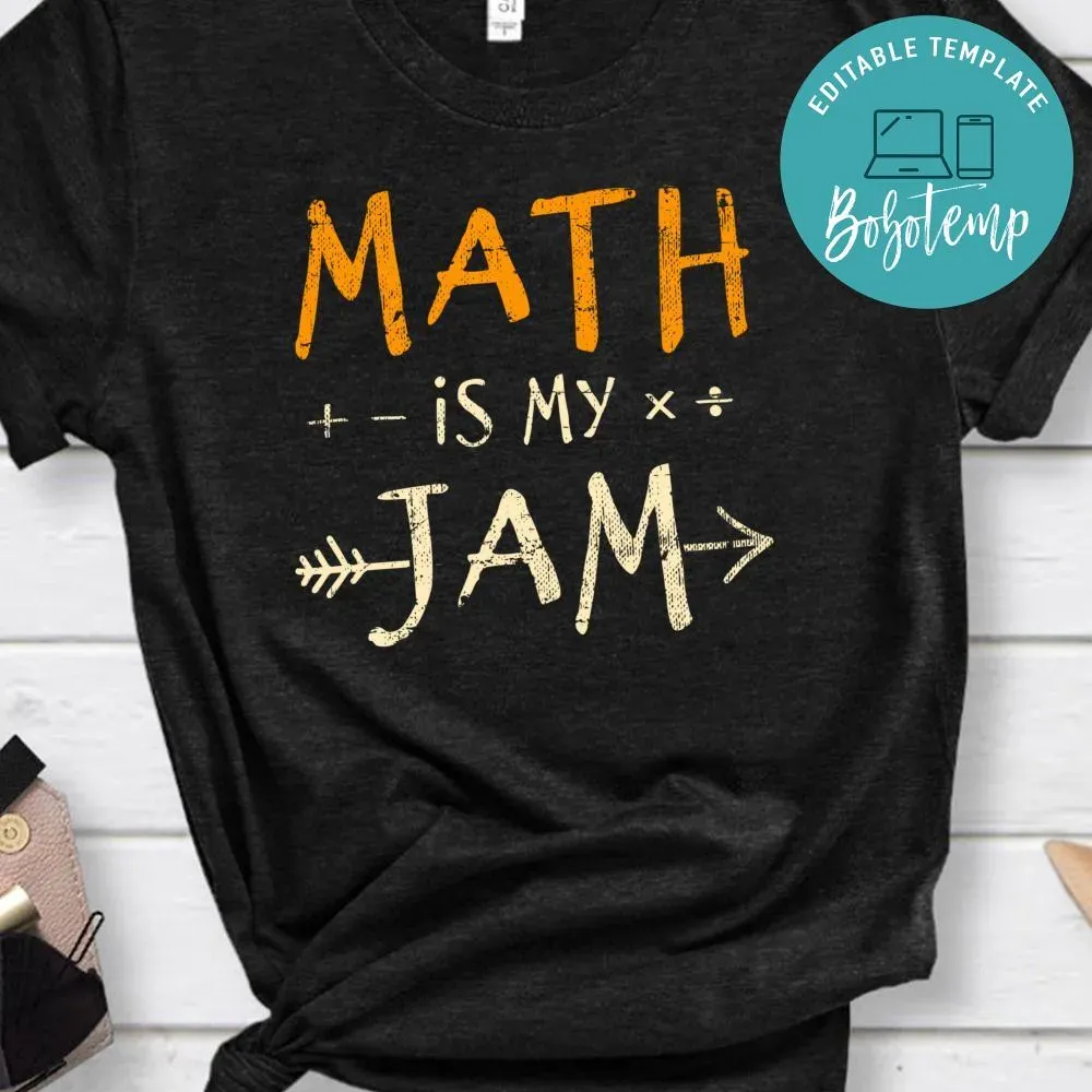 Math Is My Jam Saying For Mathematics Teachers & Students PNG file ...