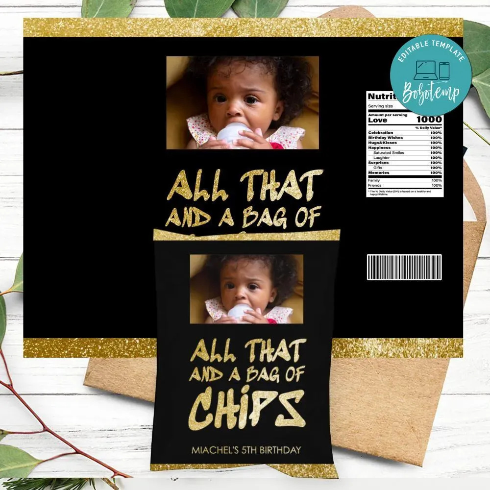All That Hip Hop Photo Chip Bag Digital File DIY | Bobotemp