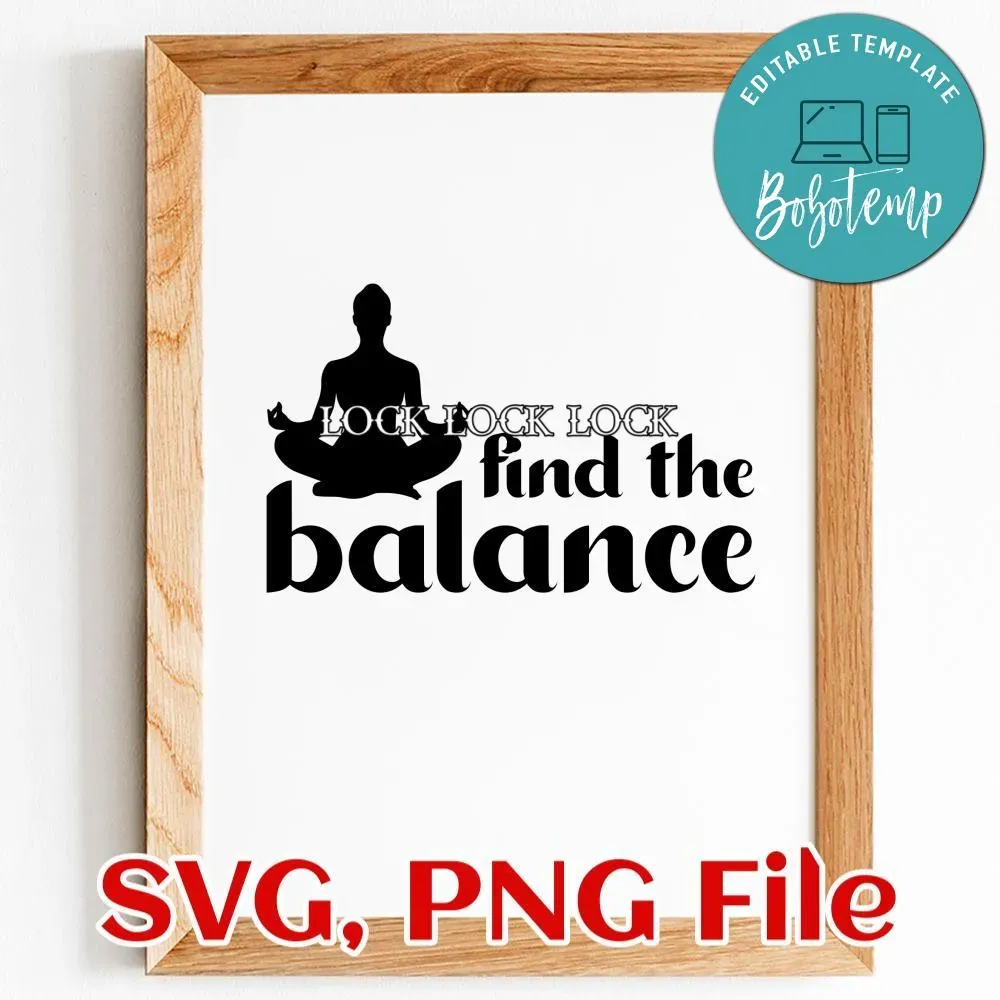 Find The Balance SVG PNG file template | Bobotemp