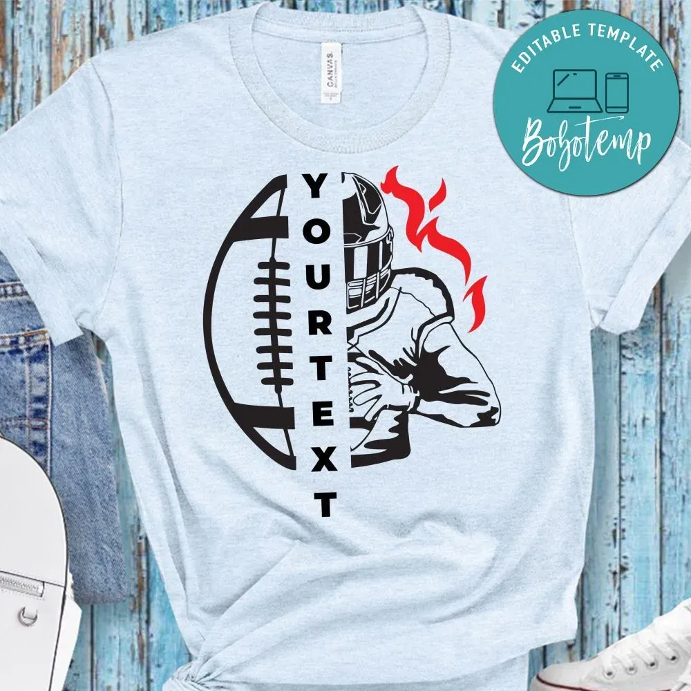 Half Football Half Player T-Shirt | Bobotemp