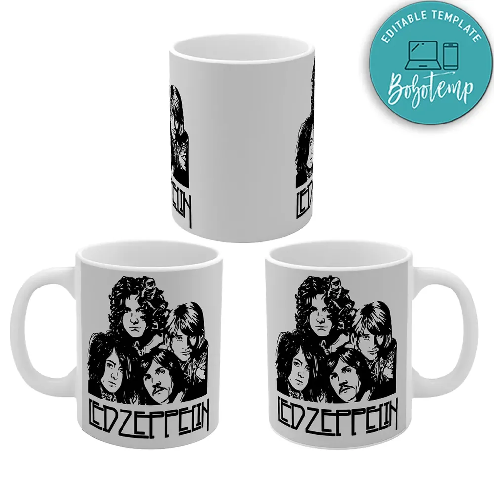 Silhouette Led Zeppelin Rock Band Mug | Bobotemp