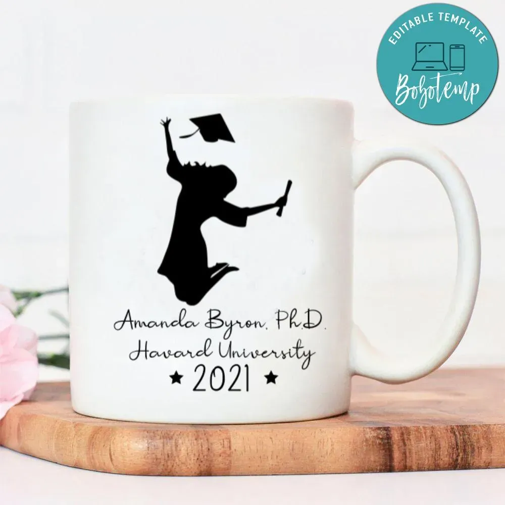 Personalized Graduation Silhouette Mug | Bobotemp Shop