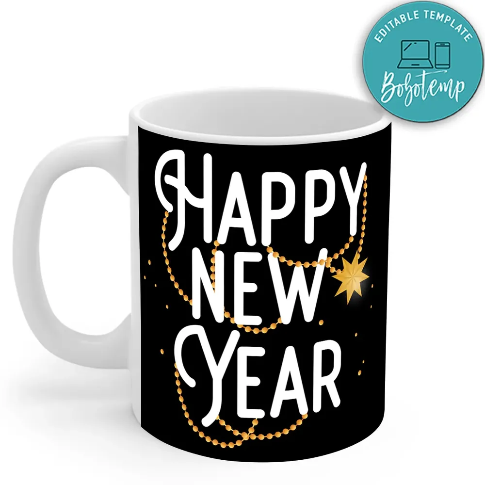 Merry Christmas And Happy New Year Mug 11oz | Bobotemp