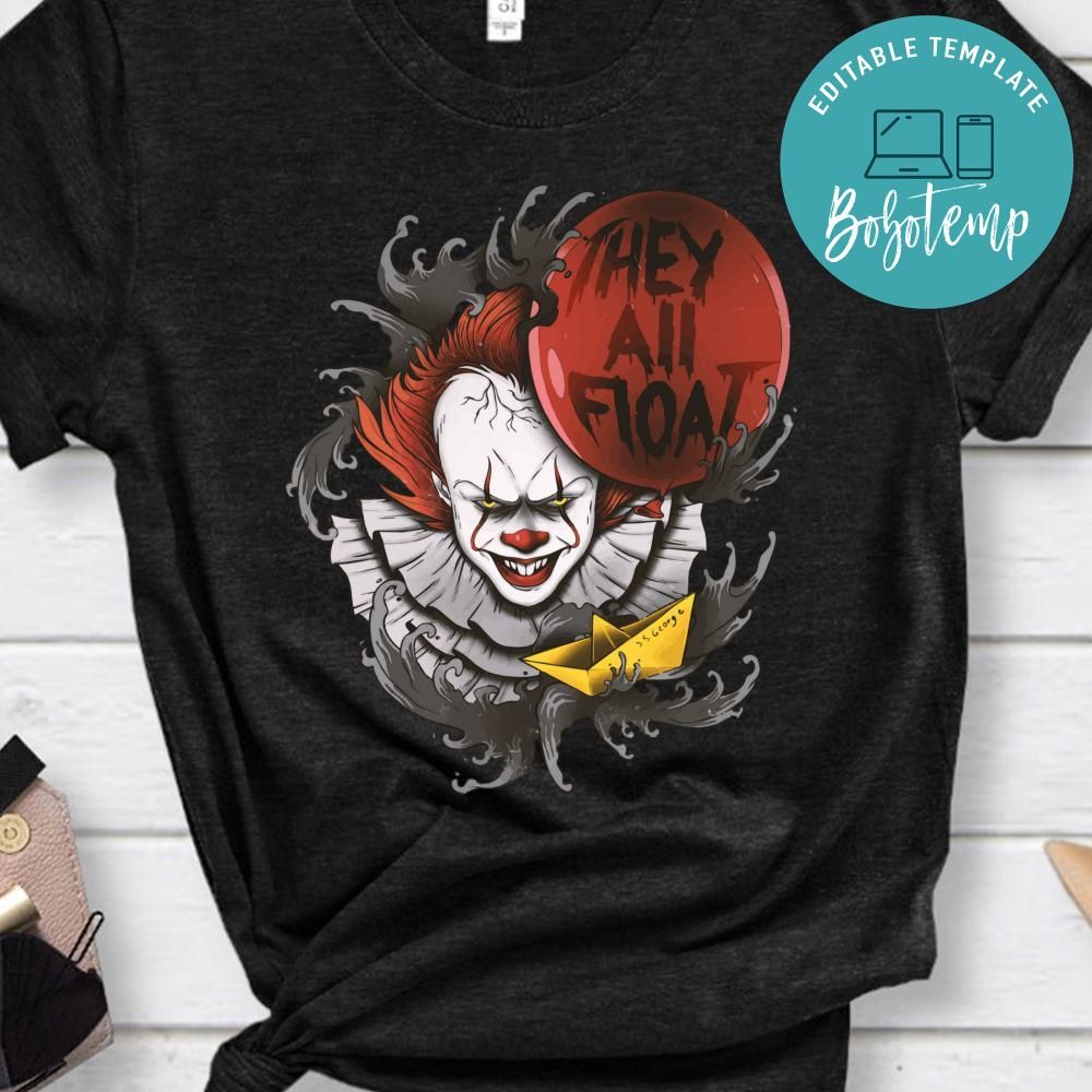 They All Float, Pennywise It Horror Movie Shirt | Bobotemp