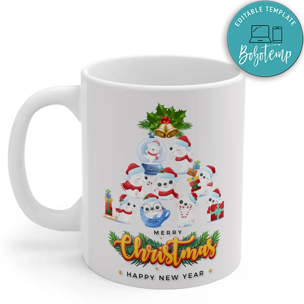 Cute Polar Bear For Christmas Day Mug 11oz | Bobotemp